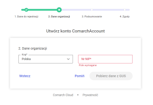 Rejestracja w Comarch Cloud Portal – Centrum pomocy Comarch Cloud