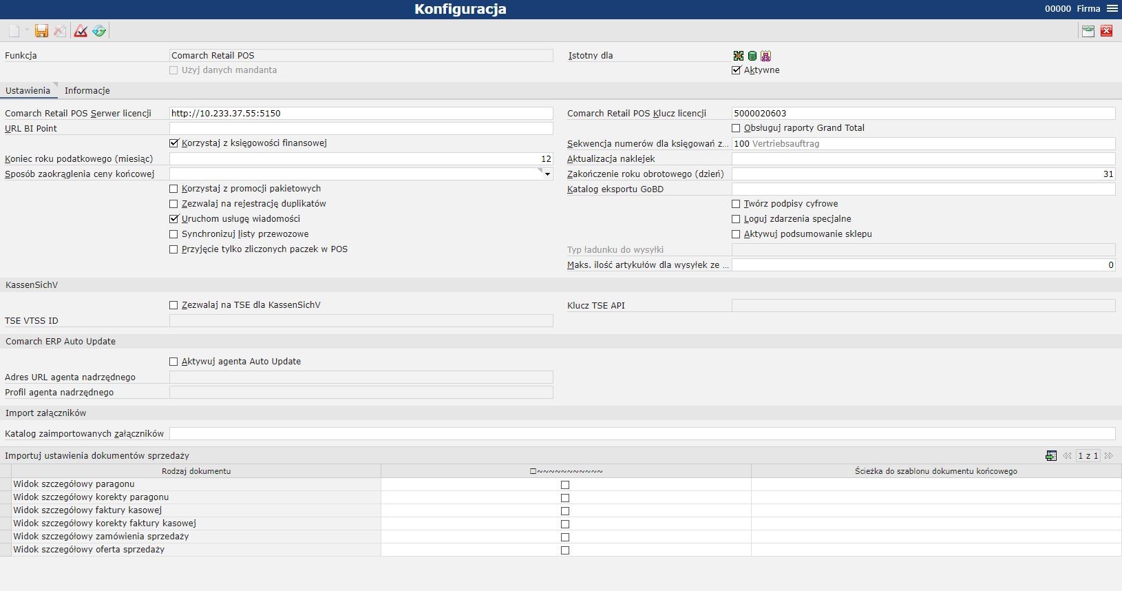 Konfiguracja funkcji Comarch POS – Baza wiedzy Comarch ERP Enterprise 6.2
