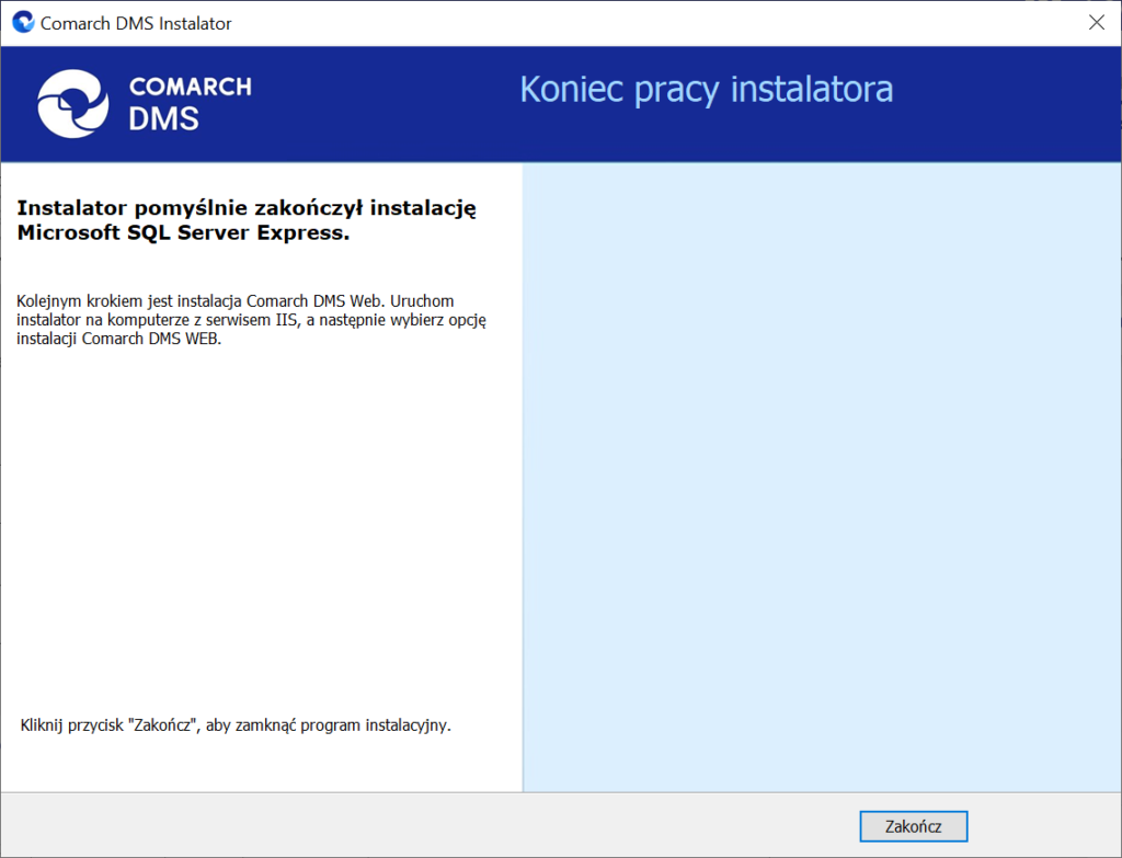 Instalacja Microsoft SQL Server Express za pomocą instalatora Comarch ...