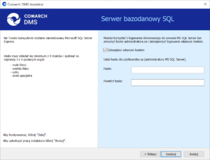 Instalacja Microsoft SQL Server Express za pomocą instalatora Comarch DMS – Baza Wiedzy programu ...