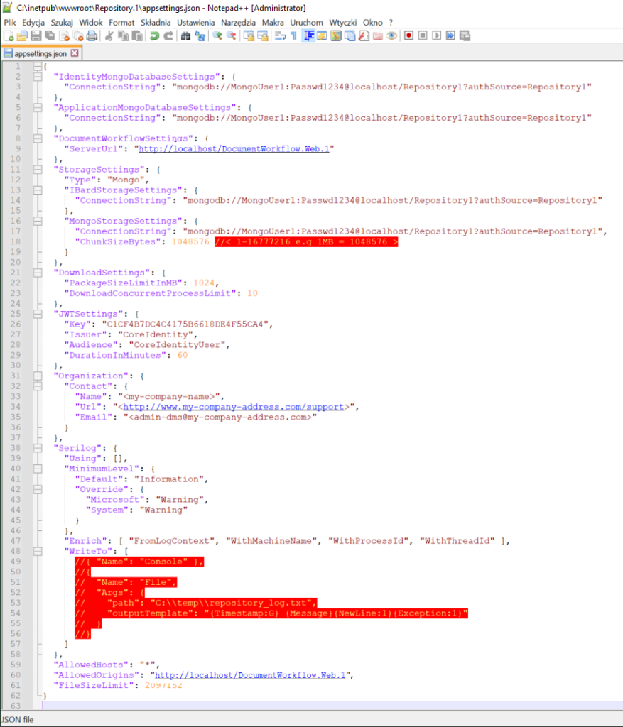 Instalacja drugiej aplikacji Comarch DMS Repozytorium dla innej aplikacji Comarch DMS – Baza ...
