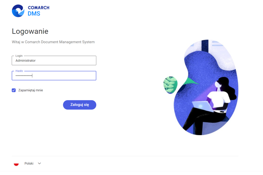 Logowanie – Baza Wiedzy programu Comarch DMS