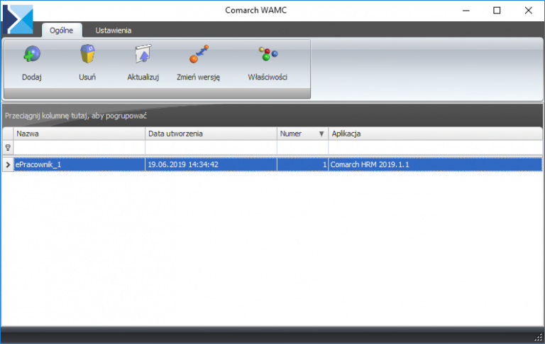 Zarządzanie aplikacjami – Baza wiedzy Comarch HRM