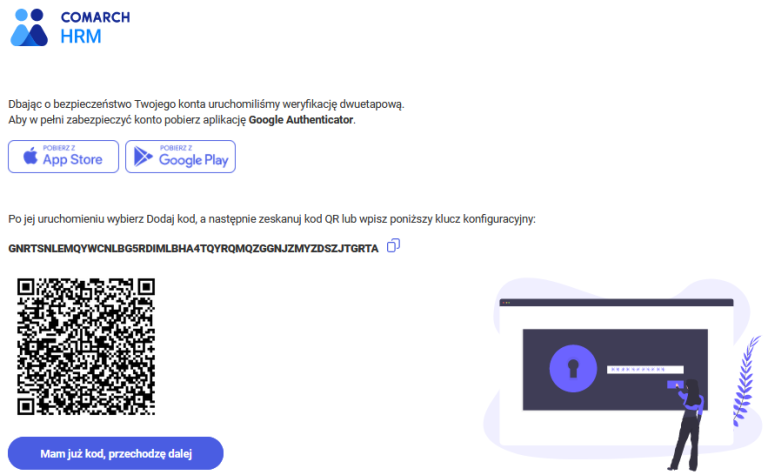 Jak uruchomić weryfikację dwuetapową (2FA) w Comarch HRM? – Baza wiedzy Comarch HRM