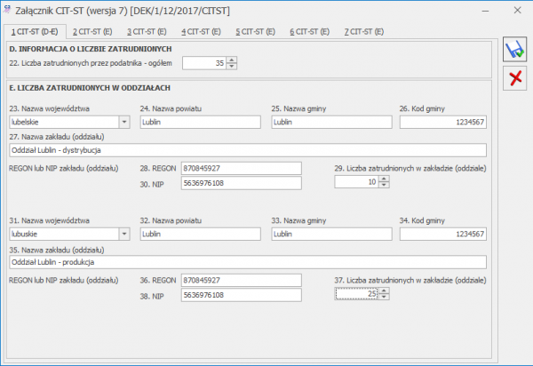 Załącznik CIT-ST – wzór 7