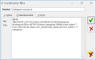 Jeżeli zachodzi potrzeba utworzenia warunku, aby filtr działał jedynie ...