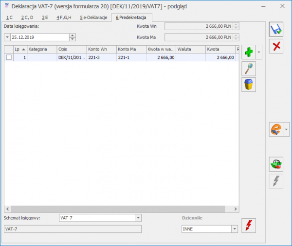 Wyliczenie deklaracji VAT-7 – Baza Wiedzy programu Comarch ERP Optima