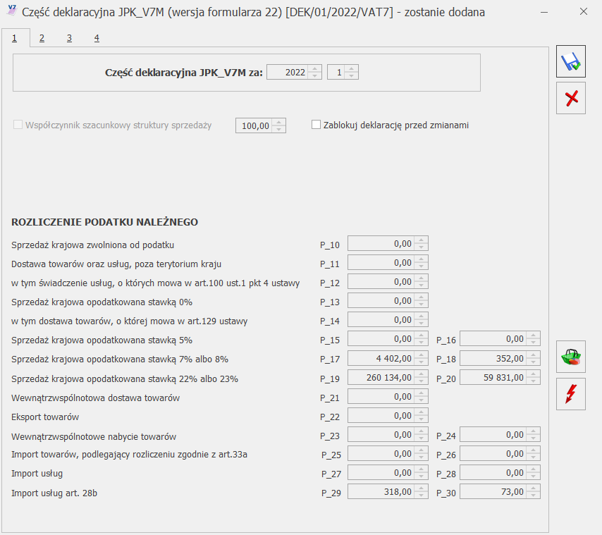 Lista plików JPK_V7 – Baza Wiedzy programu Comarch ERP Optima