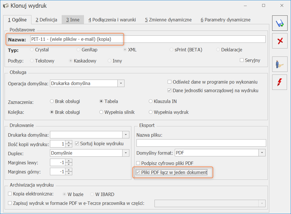 W jaki sposób wygenerować zbiorczy wydruk (np. deklaracji PIT – 11 do ...