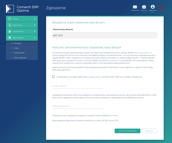 Instrukcja wykonania kopii zapasowej bazy danych – Baza Wiedzy programu ...
