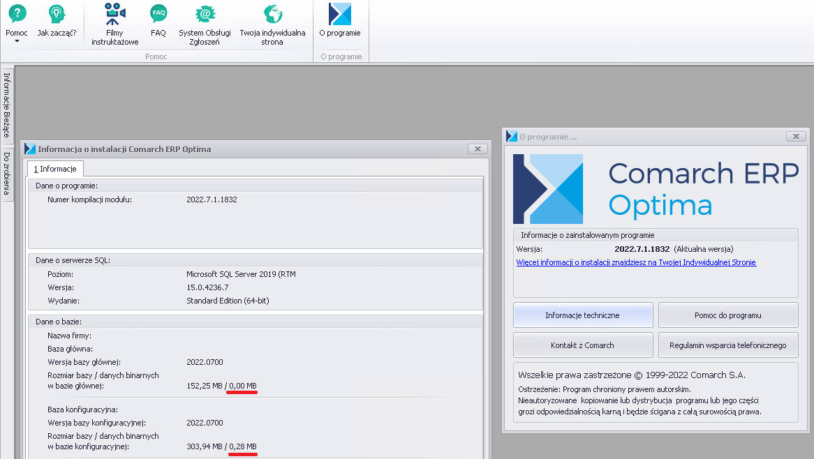 Zwiększenie przestrzeni dyskowej na dane binarne – Baza Wiedzy programu Comarch ERP Optima ...