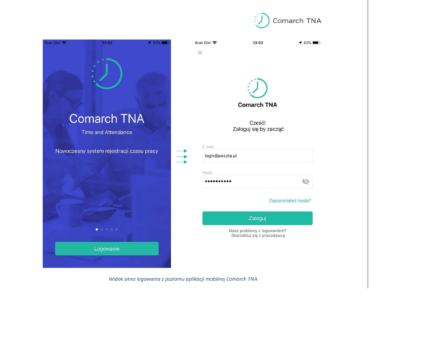 Logowanie – Baza wiedzy aplikacji Comarch TNA