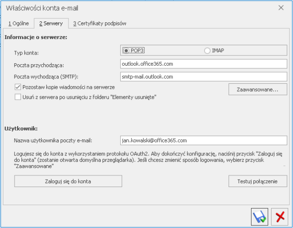 Formularz definicji konta – Baza wiedzy Comarch ERP XL HR
