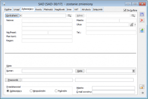 SAD (SAD) – Baza wiedzy Comarch ERP XL